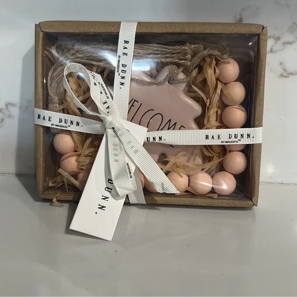 Rae Dunn | Accents | Rae Dunn Ceramic Welcome Wood Beads Decor | Poshmark